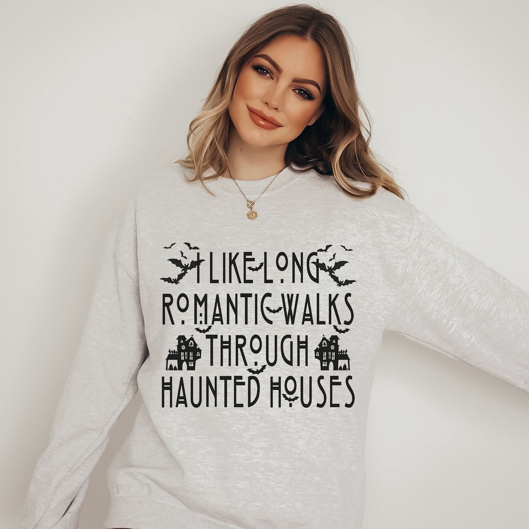 Haunted House Sweatshirt Funny Halloween Sweater Cute Vintage Horror ...