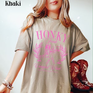 Honky Tonk Cowgirl Club Shirt Cute Country Music Tshirt Western Graphic ...