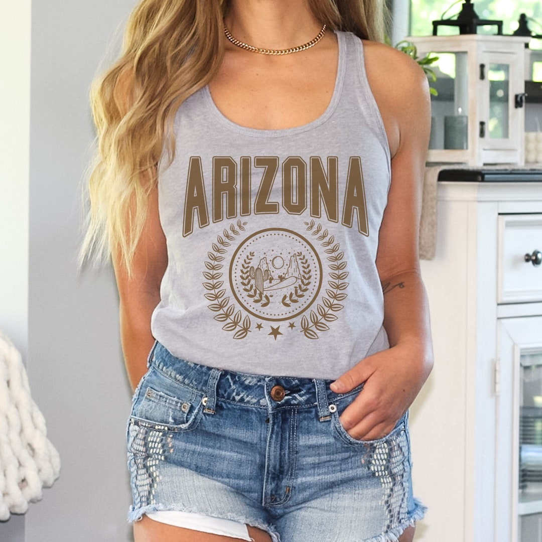 Preppy Arizona Tank Top Cute Summer Racerback Tank Beachy Tee for Teens ...