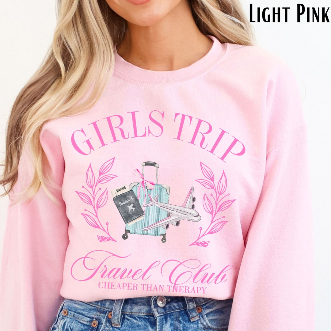 Girls Trip Sweatshirt Cute Travel Club Sweater Funny Social Hour Beachy ...