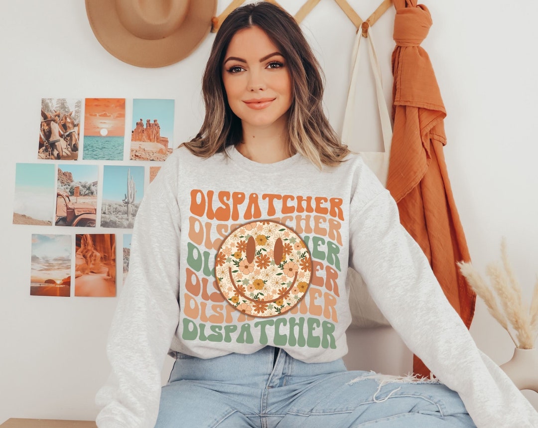 Dispatcher Sweatshirt Cute 911 Emergency Dispatch Sweater Retro ...