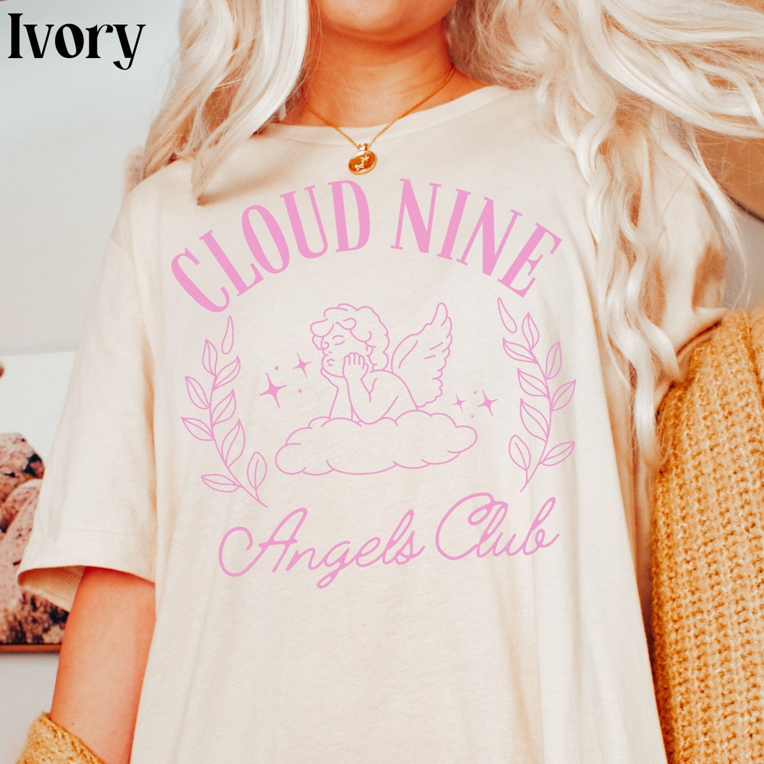 Cloud Nine Angel Club Shirt Cute Social Hour Tshirt Preppy Girls Only ...