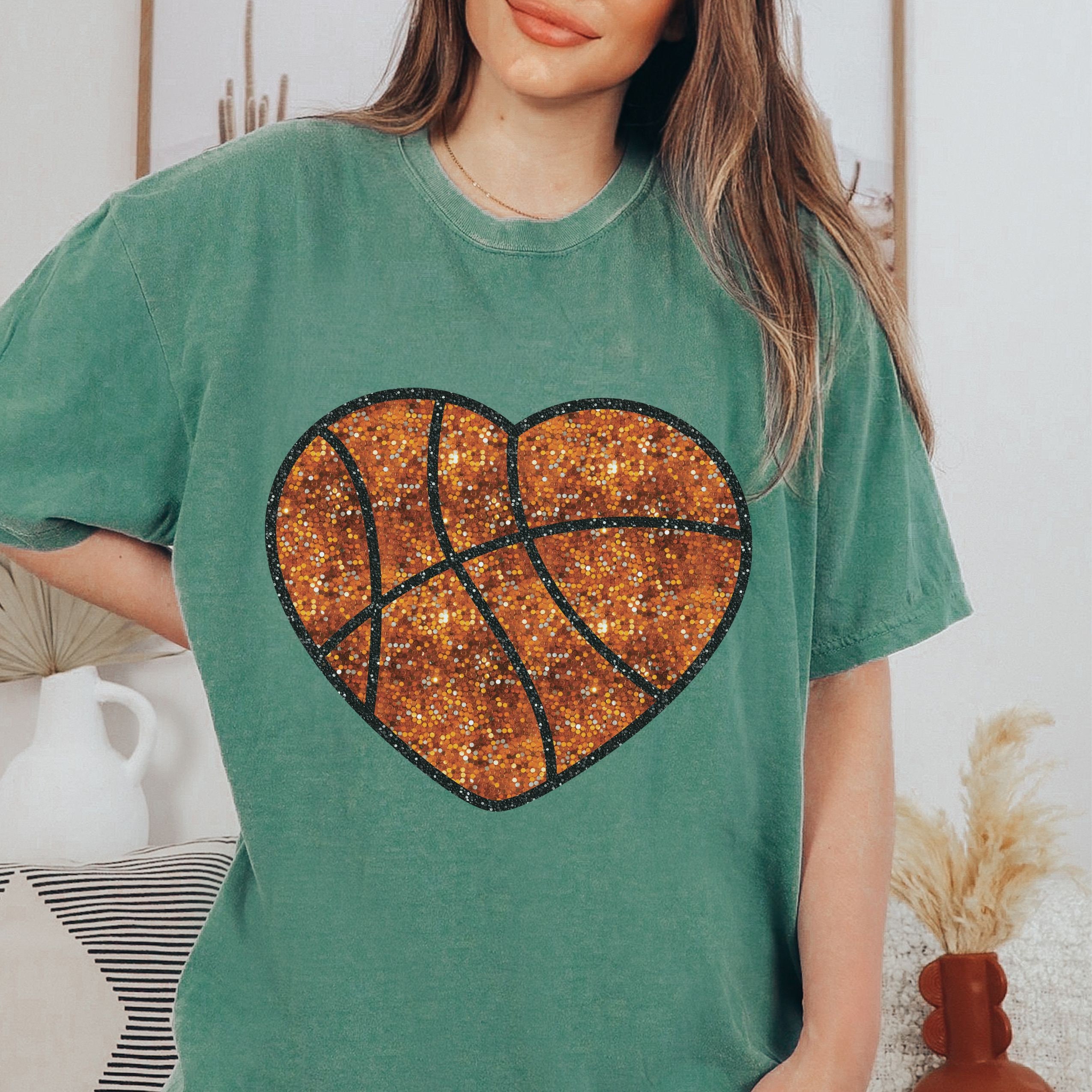 Cute Basketball Shirt Preppy Basketball Heart Tshirt for Mom - Etsy