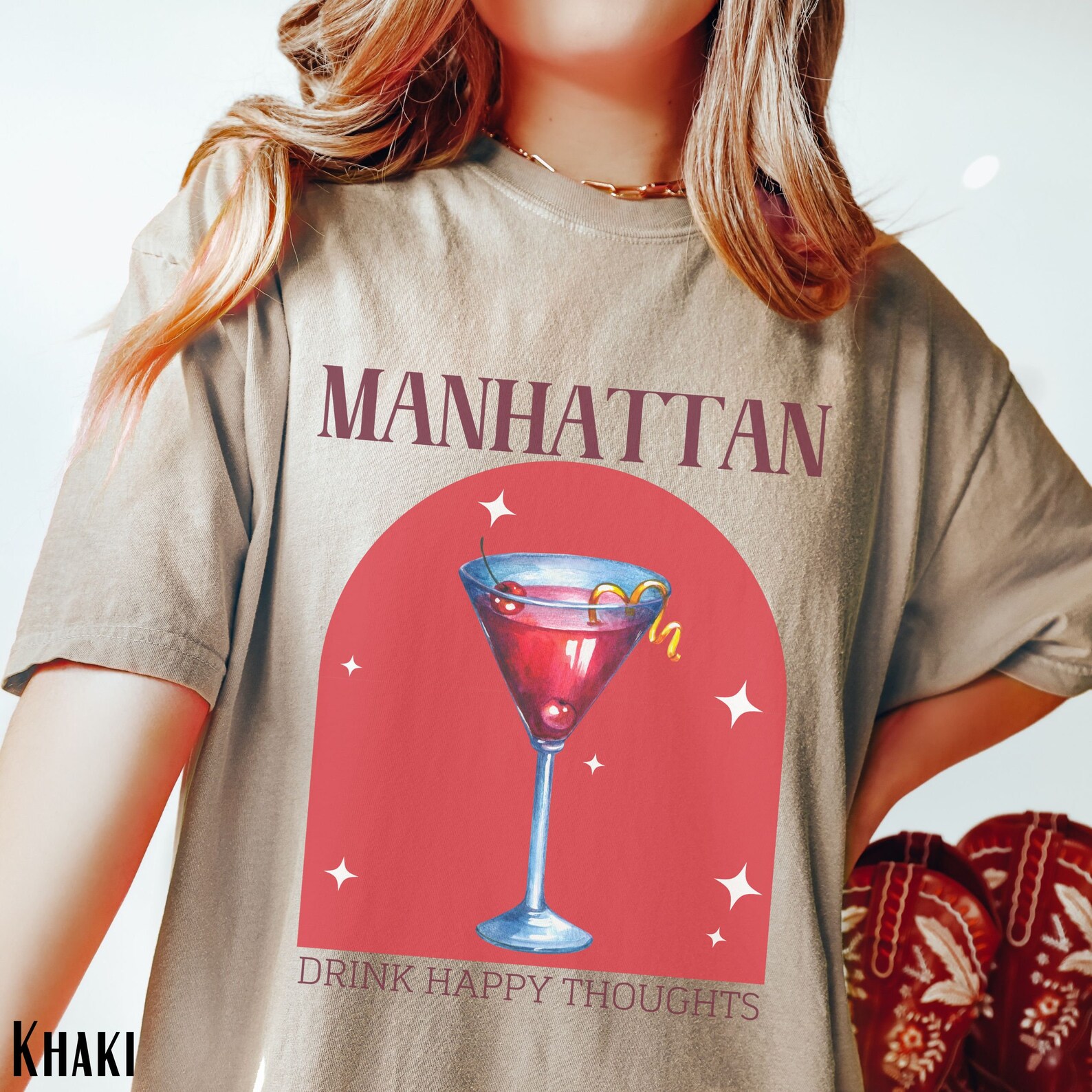 Manhattan Shirt Retro Cocktail Tshirt Funny Social Hour Girls Club Tee ...