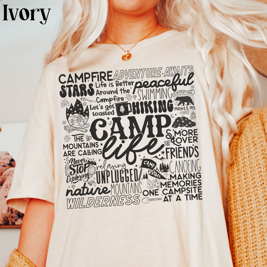 Cute Camping Shirt Funny Hiking Racerback Coconut VSCO Girl Preppy ...