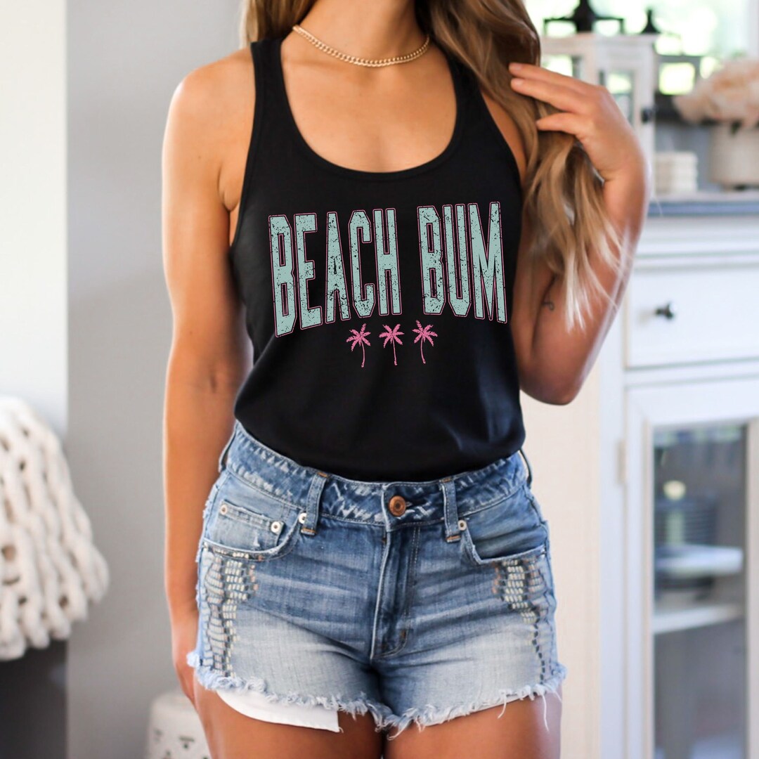 Retro Beach Tank Top Coconut Girl Racerback Tank Beachy Tee for Teens ...