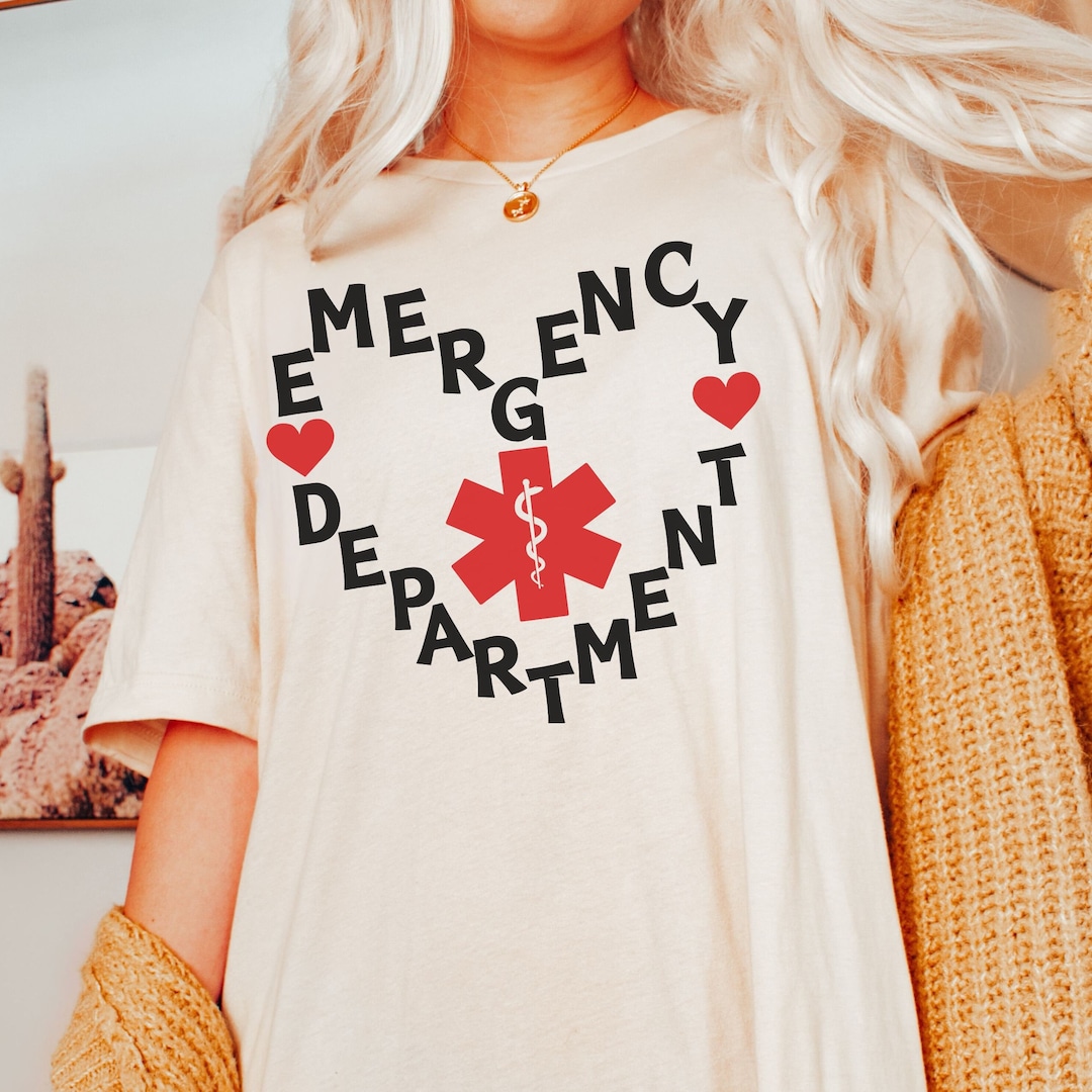 Emergency Department Valentine's Day Shirt Cute Emergency Room Nurse ...
