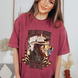 Hillbilly Hippie Shirt Cute Cowgirl Country Music Tshirt for Concert ...
