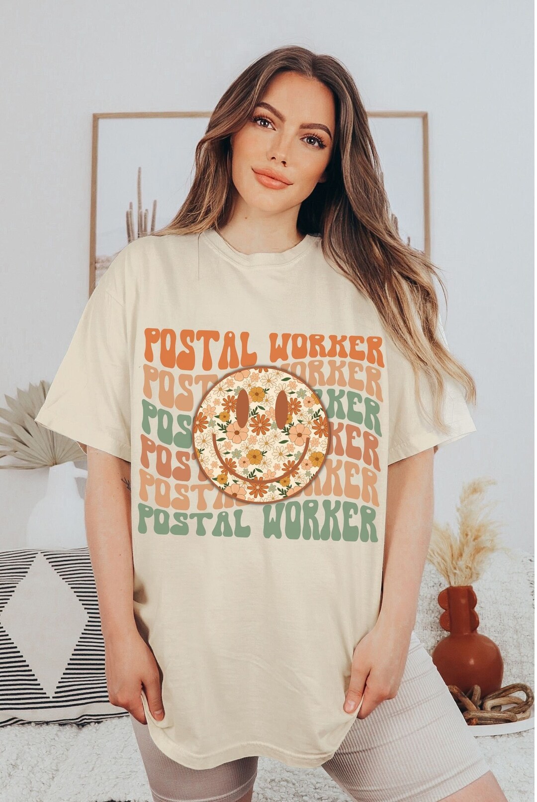 Postal Worker Shirt Cute Post Office Tshirt Retro Delivery Driver Tee ...