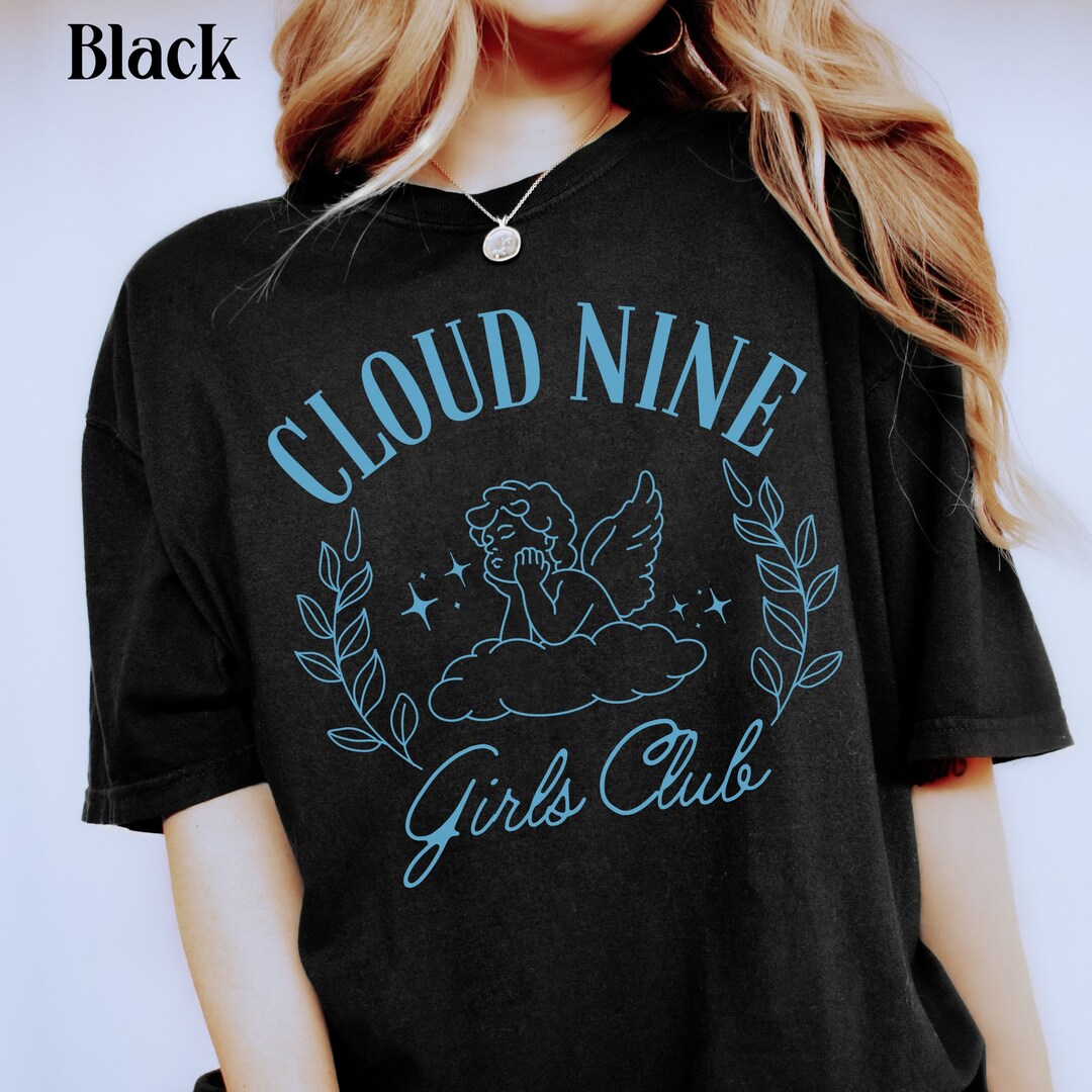 Cloud Nine Girls Club Shirt Cute Angel Tshirt Preppy Social Hour ...