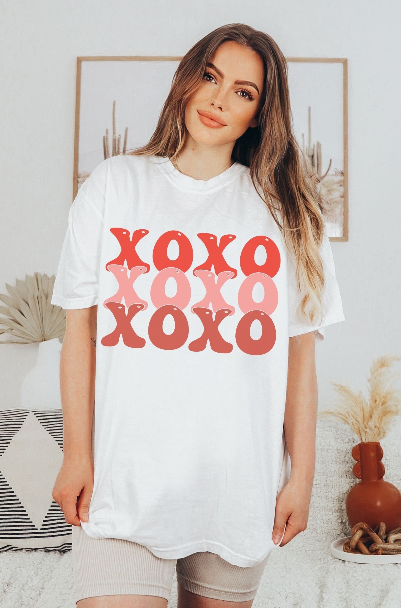 Abrazos Y Besos Camisa Retro Camiseta Del Día De San Valentín Lindo
