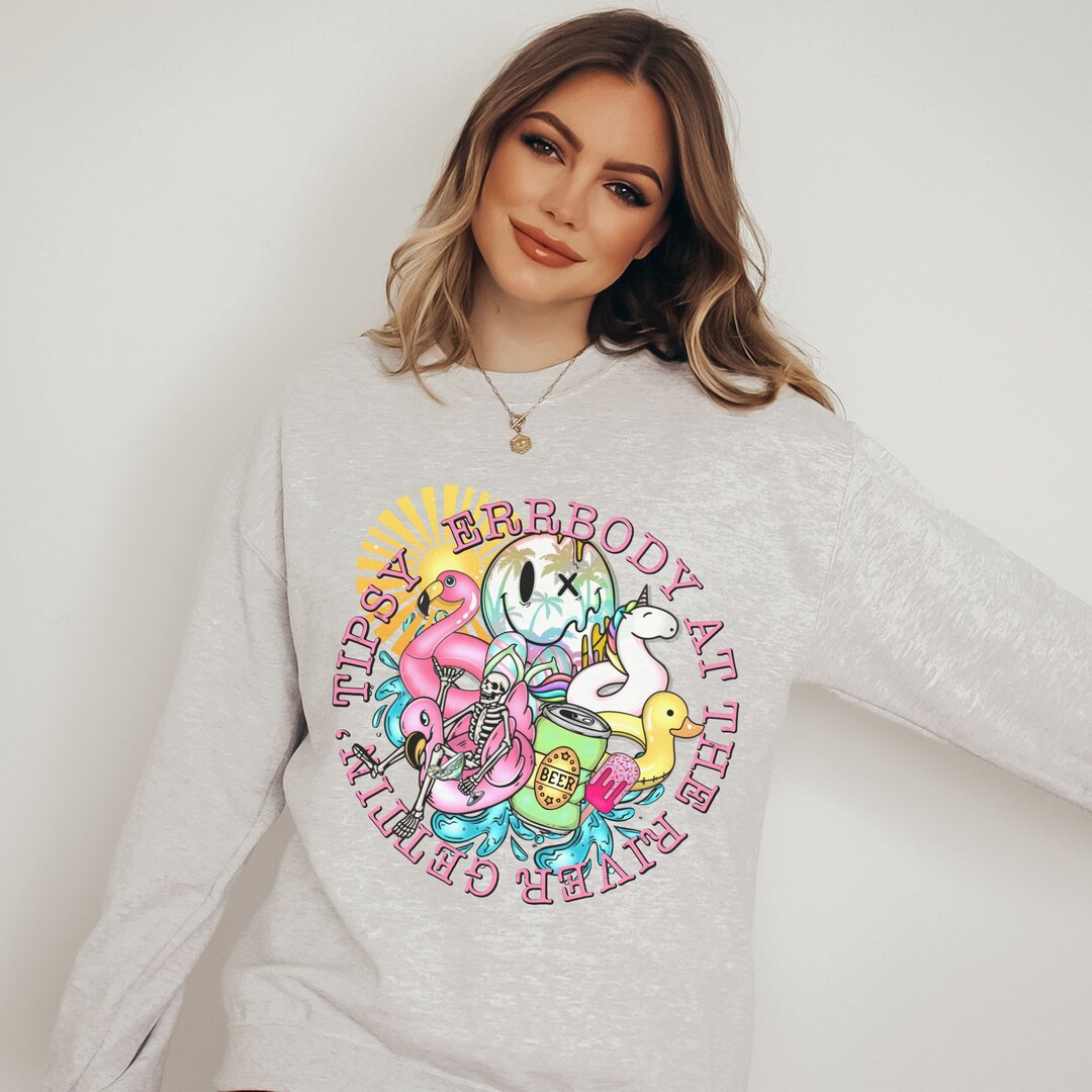Retro River Sweatshirt Gettin Tipsy Preppy Crewneck Coconut Girl Beachy ...