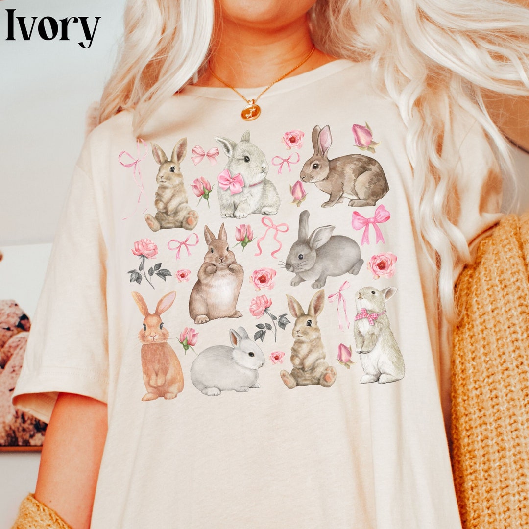 Coquette Bunny Shirt Cute Soft Girl Era Bunnies Tshirt Preppy ...