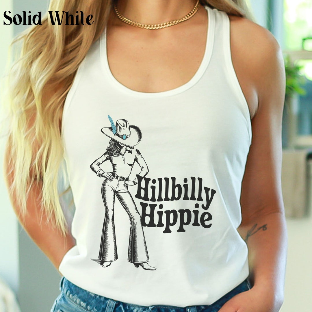 Hippie Cowgirl Tank Top Cute Hillbilly Racerback Country Music Concert ...