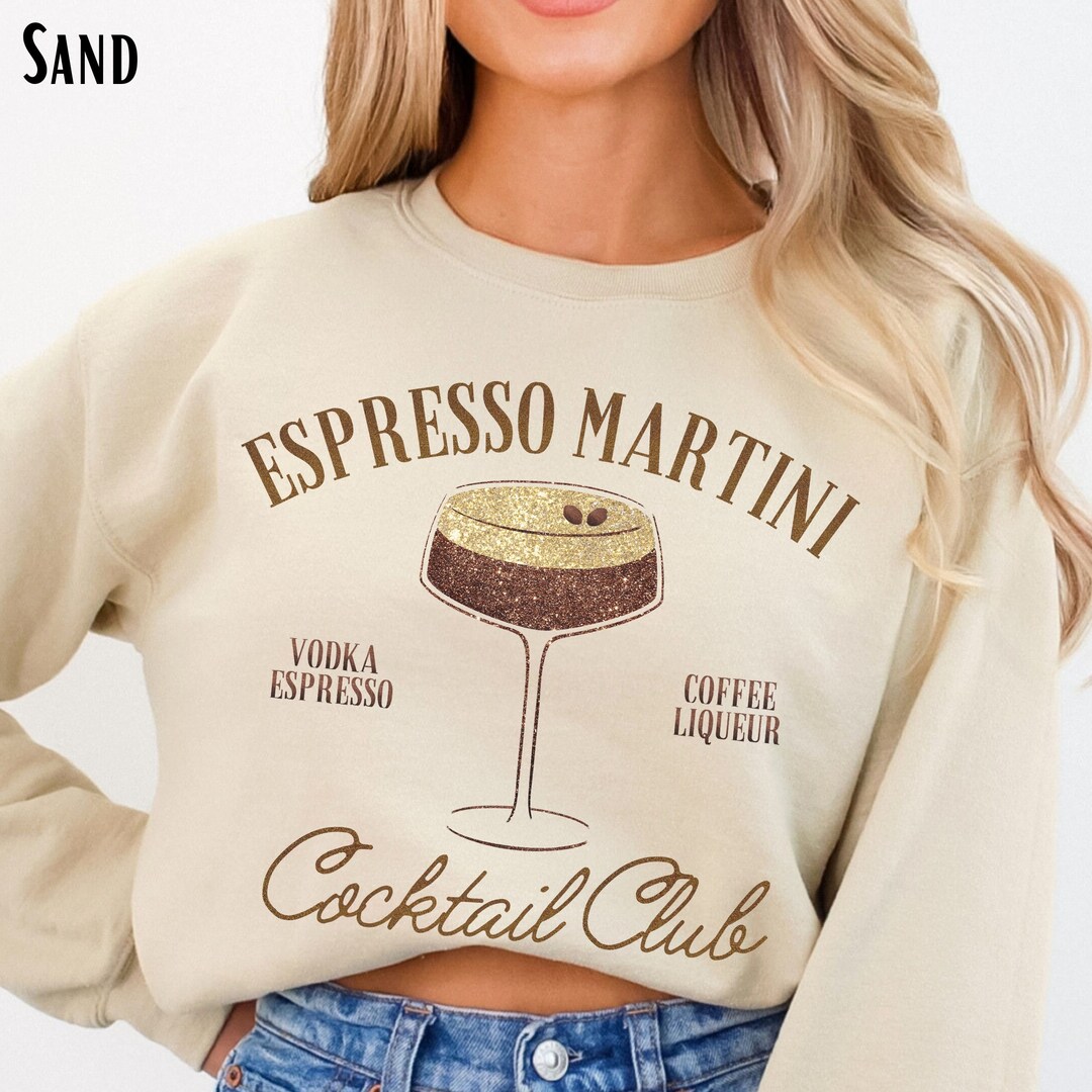 Espresso Martini Sweatshirt Cute Cocktail Sweater Funny Social Hour ...