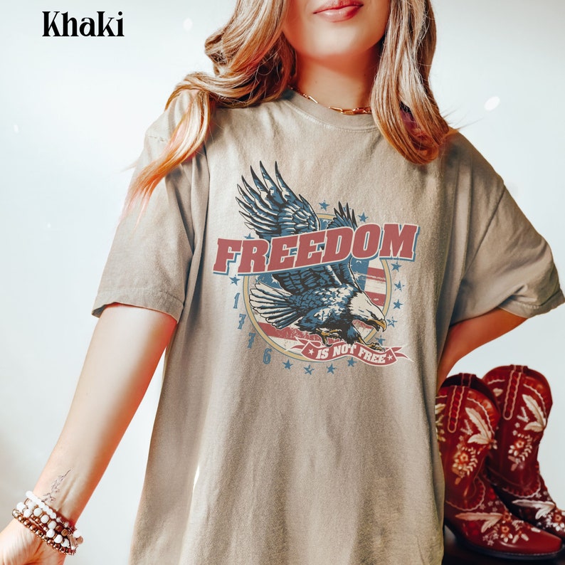 Freedom is Not Free Shirt 4th of July Tshirt Retro Patriotic American ...