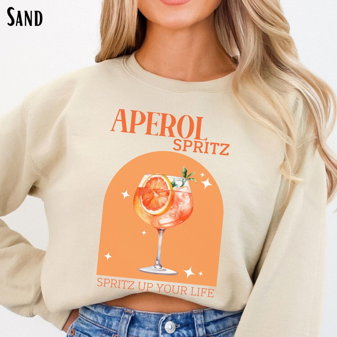 Aperol Spritz Sweatshirt Retro Cocktail Sweater Funny Social Hour Girls ...