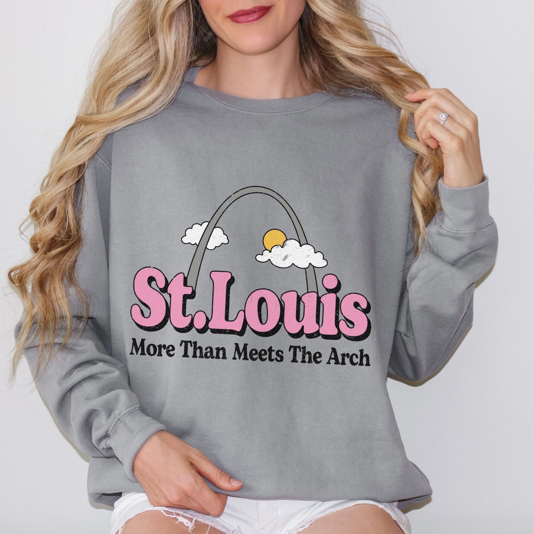 Retro St. Louis Sweatshirt Cute Vintage Missouri Oversized Sweater St ...