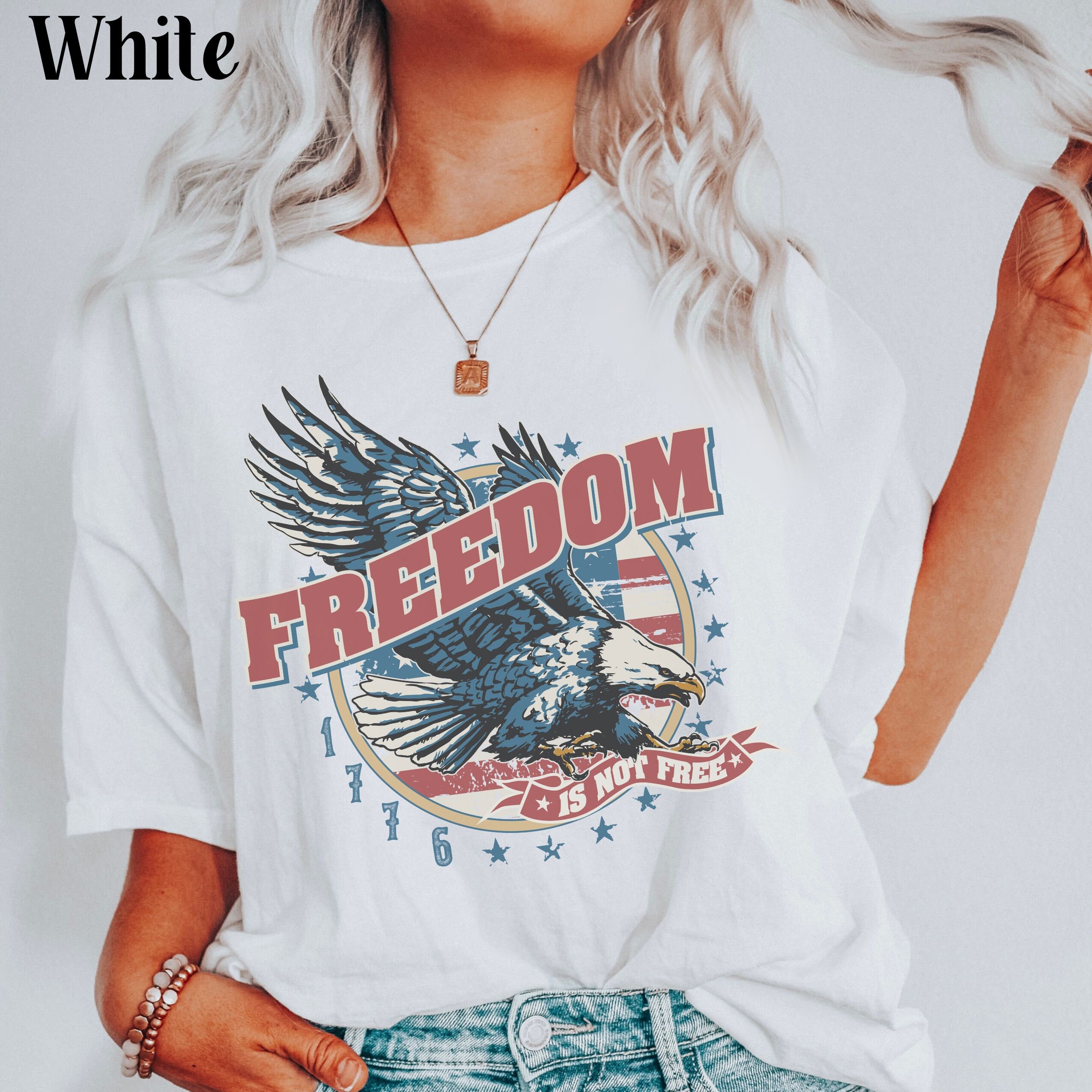 Freedom is Not Free Shirt 4th of July Tshirt Retro Patriotic American ...