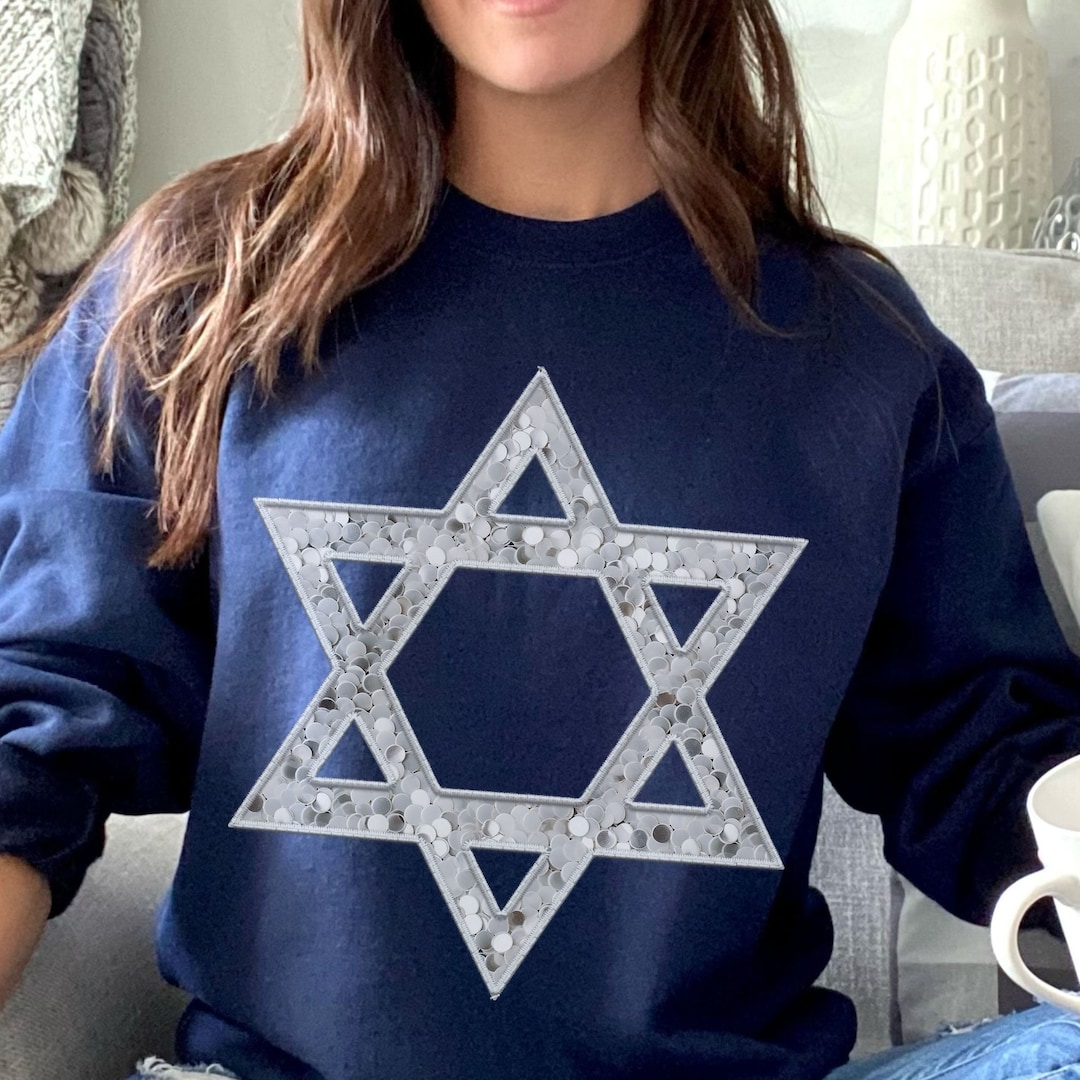 Cute Star of David Sweatshirt Preppy Jewish Sweater Trendy Israel ...