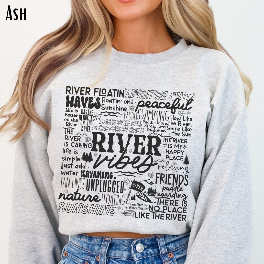 River Vibes Sweatshirt Cute Beachy Sweater Funny Coconut VSCO Girl ...