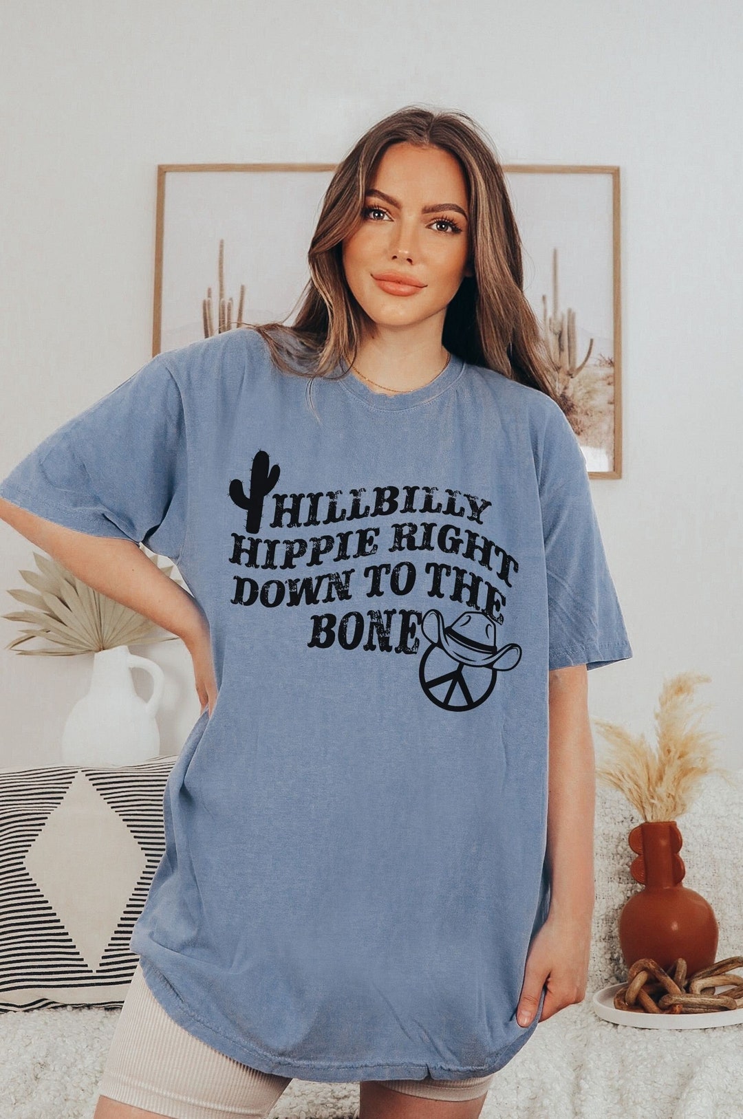 Hillbilly Hippie Shirt Cute Cowgirl Country Music Tshirt for Concert ...