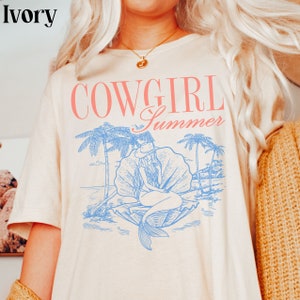 Seaside Cowgirl Shirt Cute Beachy Mermaid Tshirt Western Graphic Tee ...