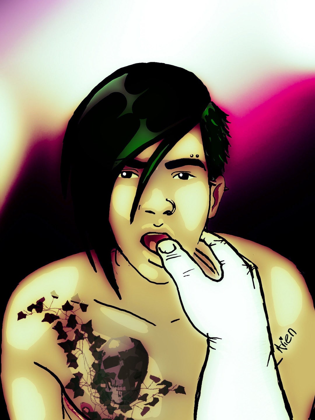 Open Wide | Trans Man Submissive Drawing | POC Transgender Anime ...