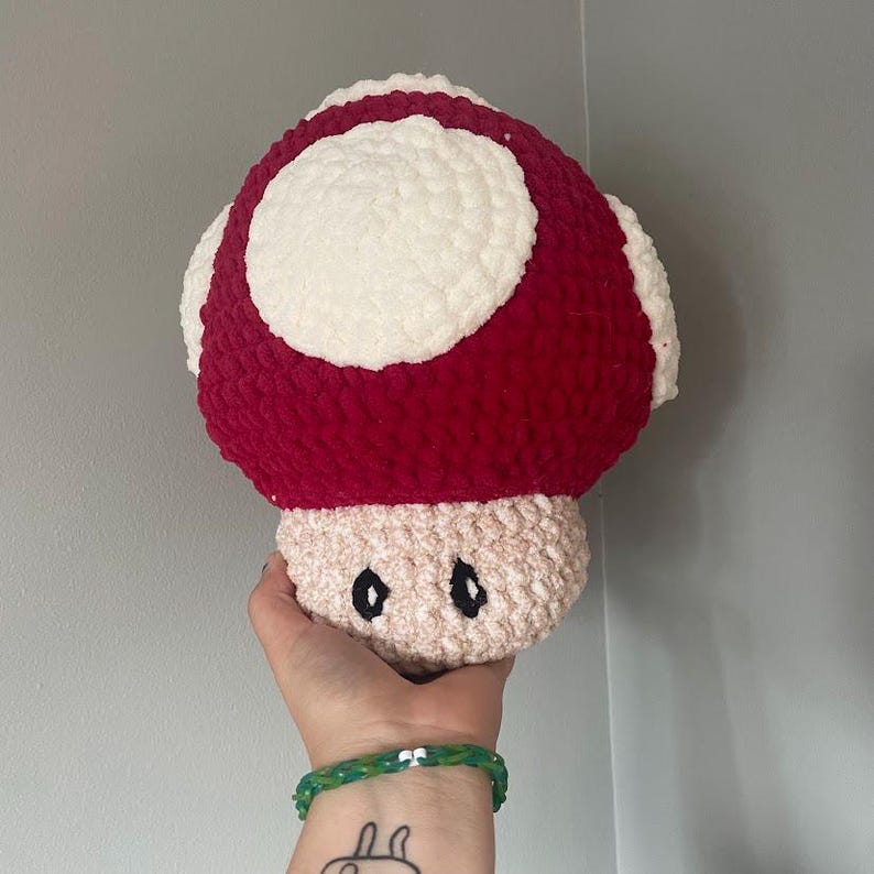 Crochet Super Mario Mushroom Plush - Etsy