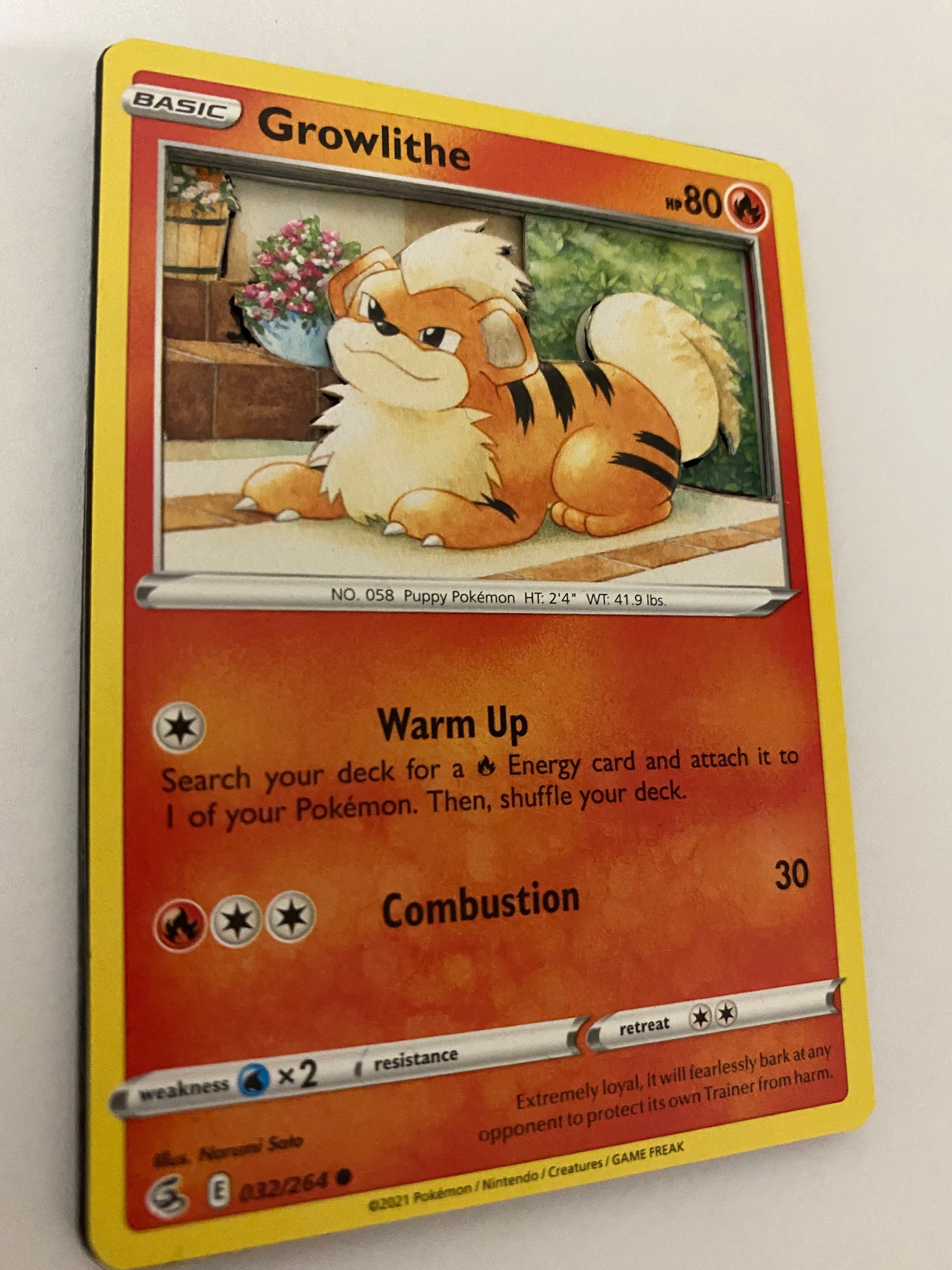Pokemon Growlithe Card