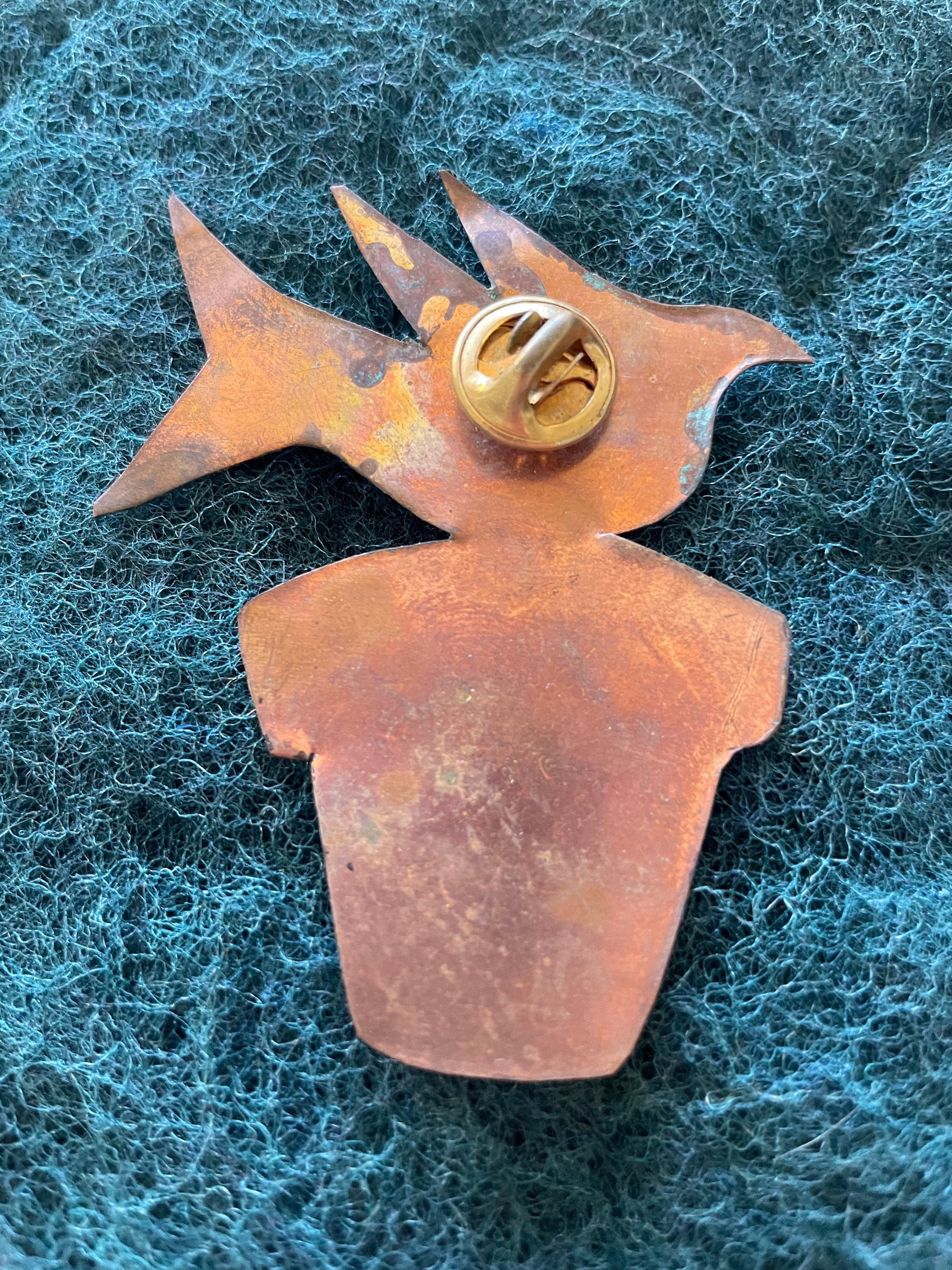 Folk Art Gardening Pin - Etsy