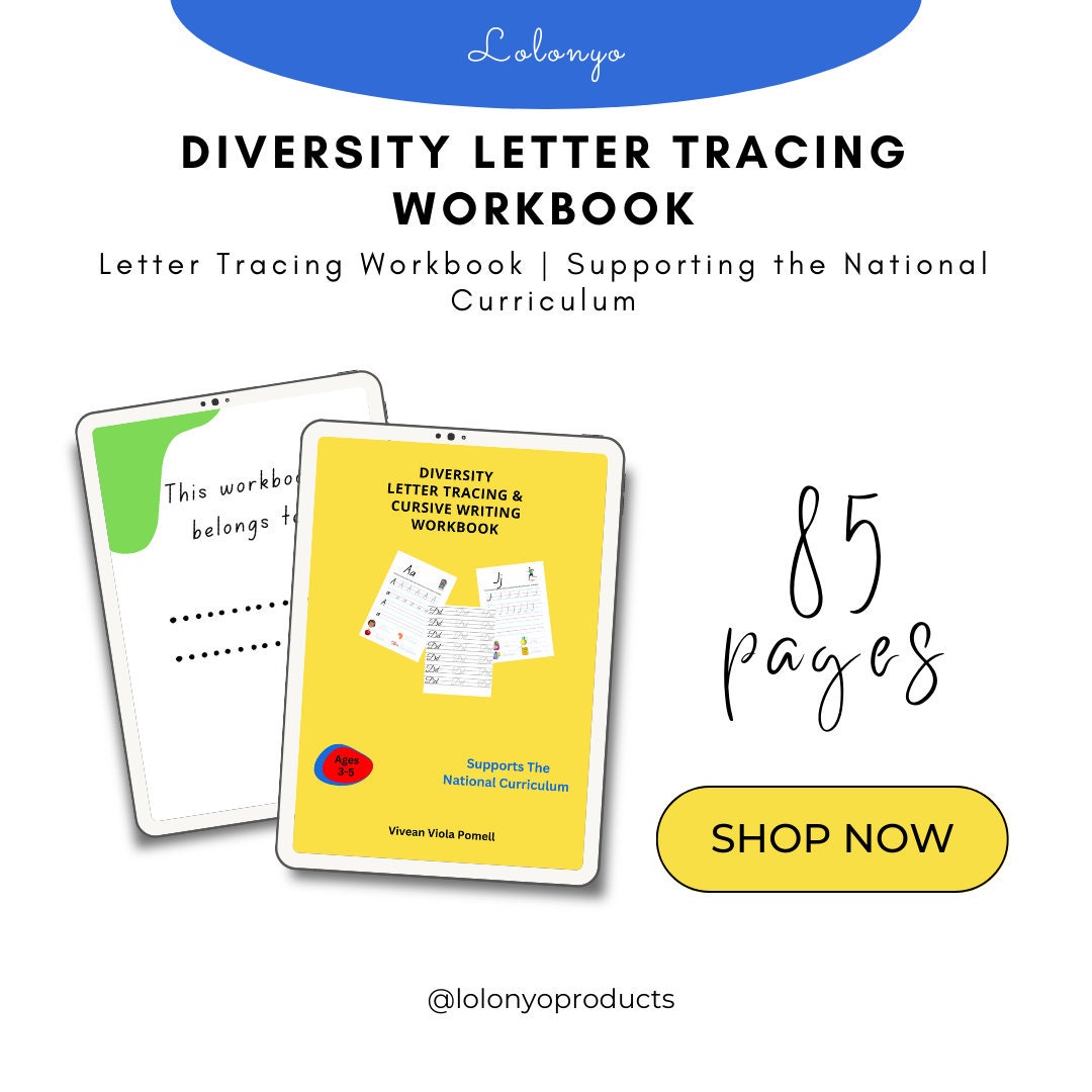 Diversity Letter Tracing Workbook | 3-5 Years - Etsy