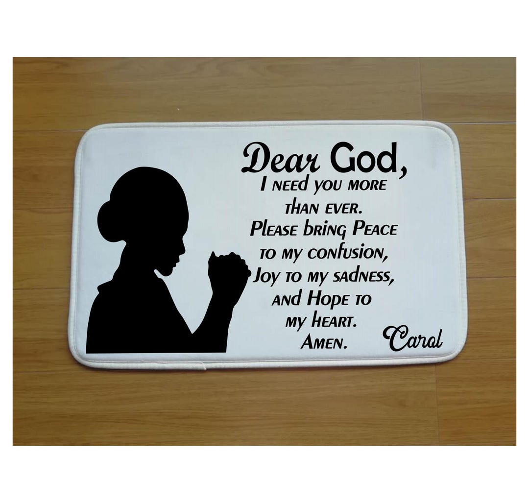 Personalized Christian Prayer Mat: Plush Velvet Religious Gift - Etsy