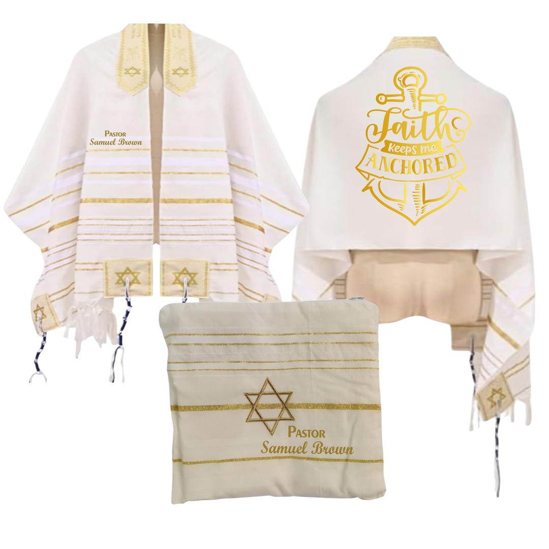 Personalized Prayer Shawl, Christian Messianic Tallit, Faith-inspired ...