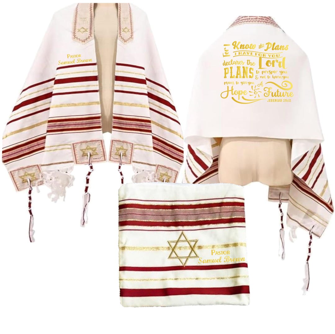Personalized Prayer Shawl, Christian Messianic Tallit, Faith-inspired ...