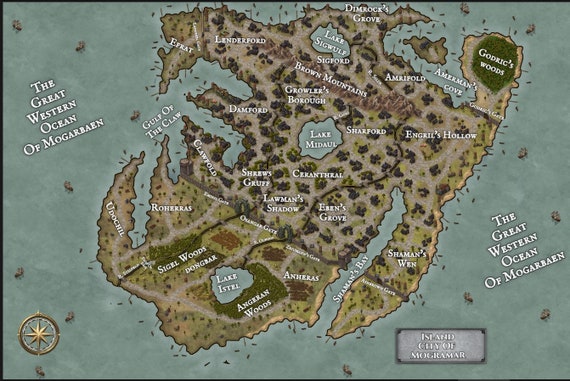 Premade Map Fantasy City Nation of Mogramar - Etsy