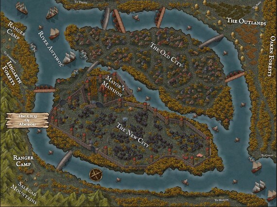 Custom Fantasy Map Commission - Etsy