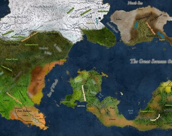 Fantasy World Map Design - Etsy
