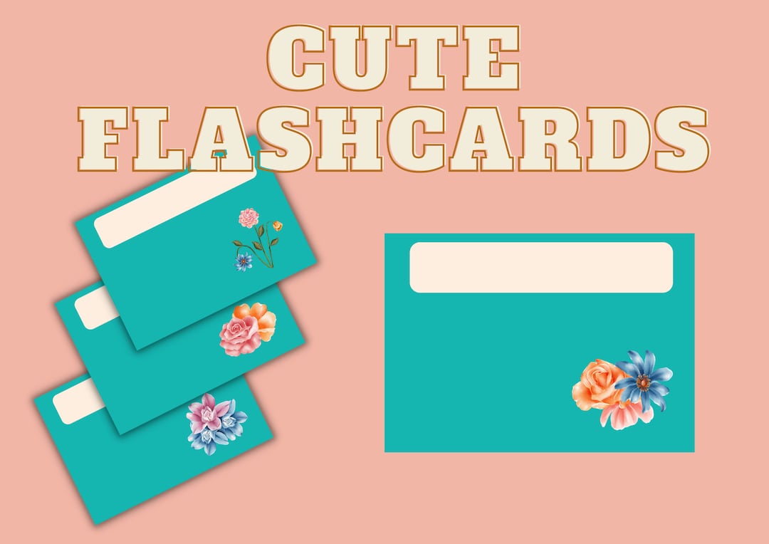 Cute Stylish Flashcards. 30 Different Styles - Etsy