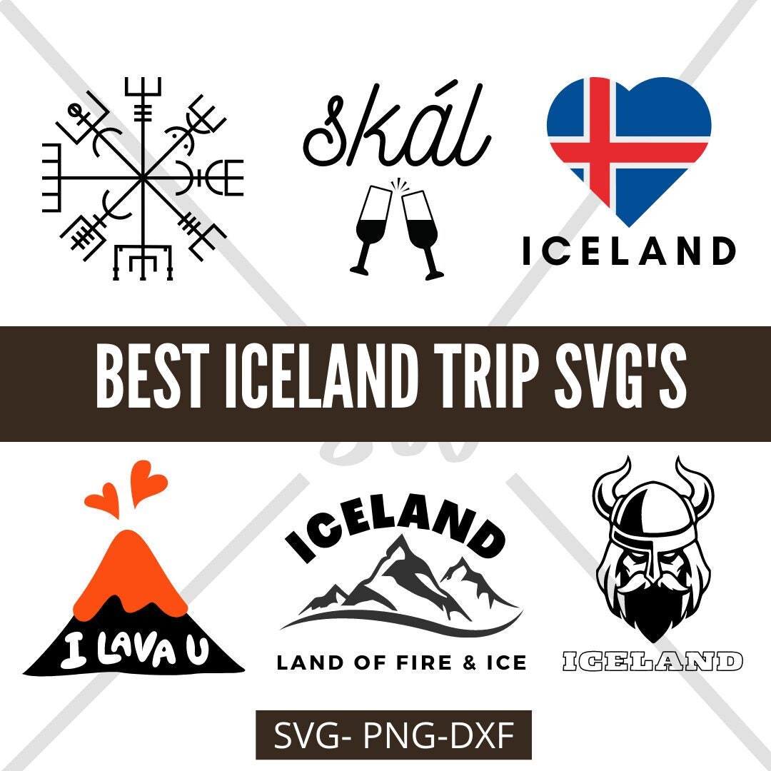 Iceland Travel Sayings SVG Bundle Cut File for Cricut, Silhouette ...