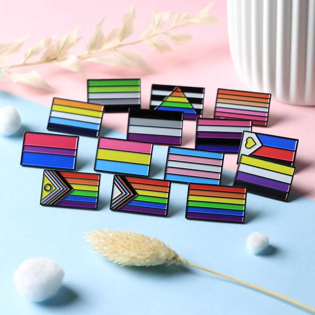 Pride Flag Pin Collection | LGBT Rainbow Pin | Enamel | LGBT | Gift CSD ...
