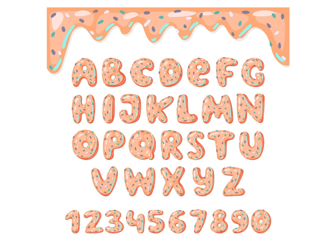 Alphabet Orange Donut Kids Svg | Donut Letters | Donut Lover Svg ...