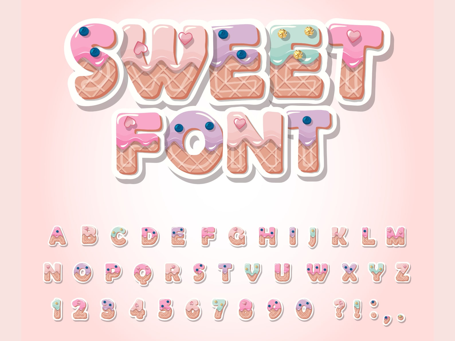 Ice Cream Alphabet Letters PNG SVG Bundle, Rainbow Magical Candy ...