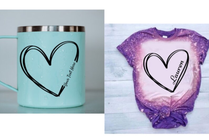 Hand Drawn Heart Bundle, Hand Lettered Heart SVG, Heart SVG, Cute Heart ...