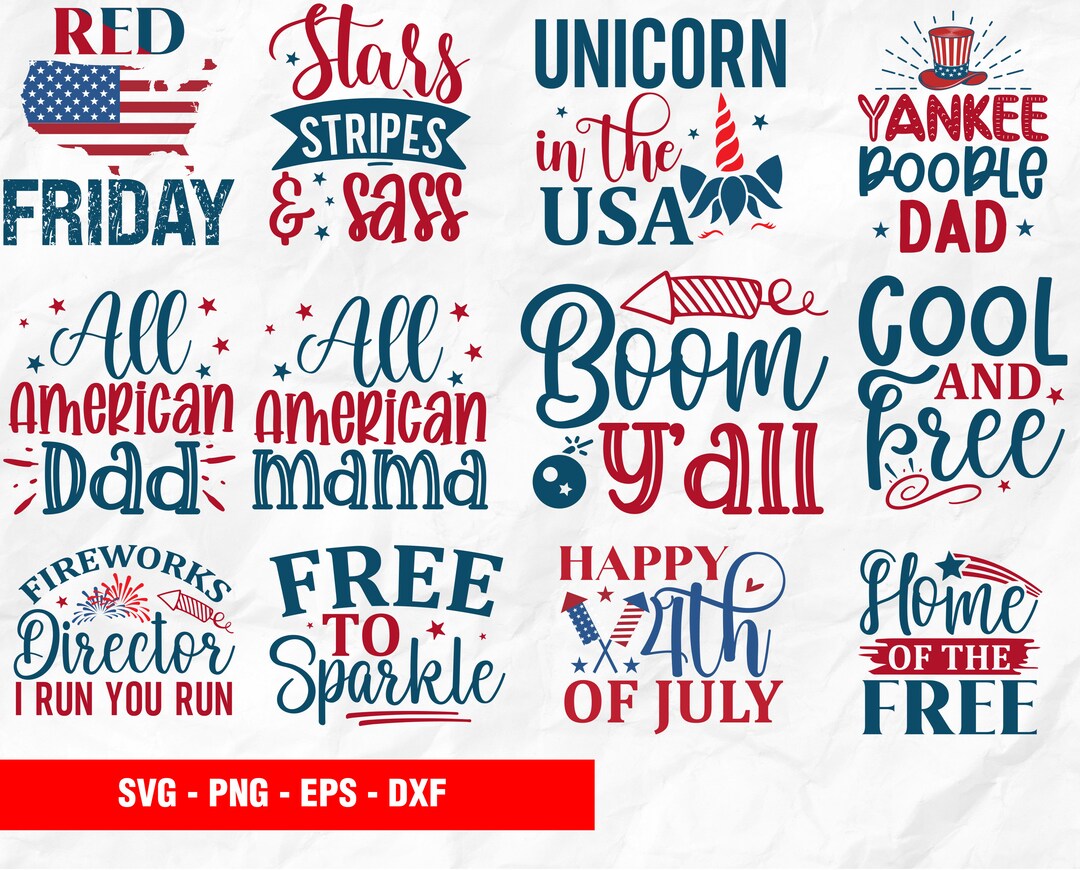 Fourth of July Svg Bundle | 4th of July Svg | July 4th Svg | Fourth of ...