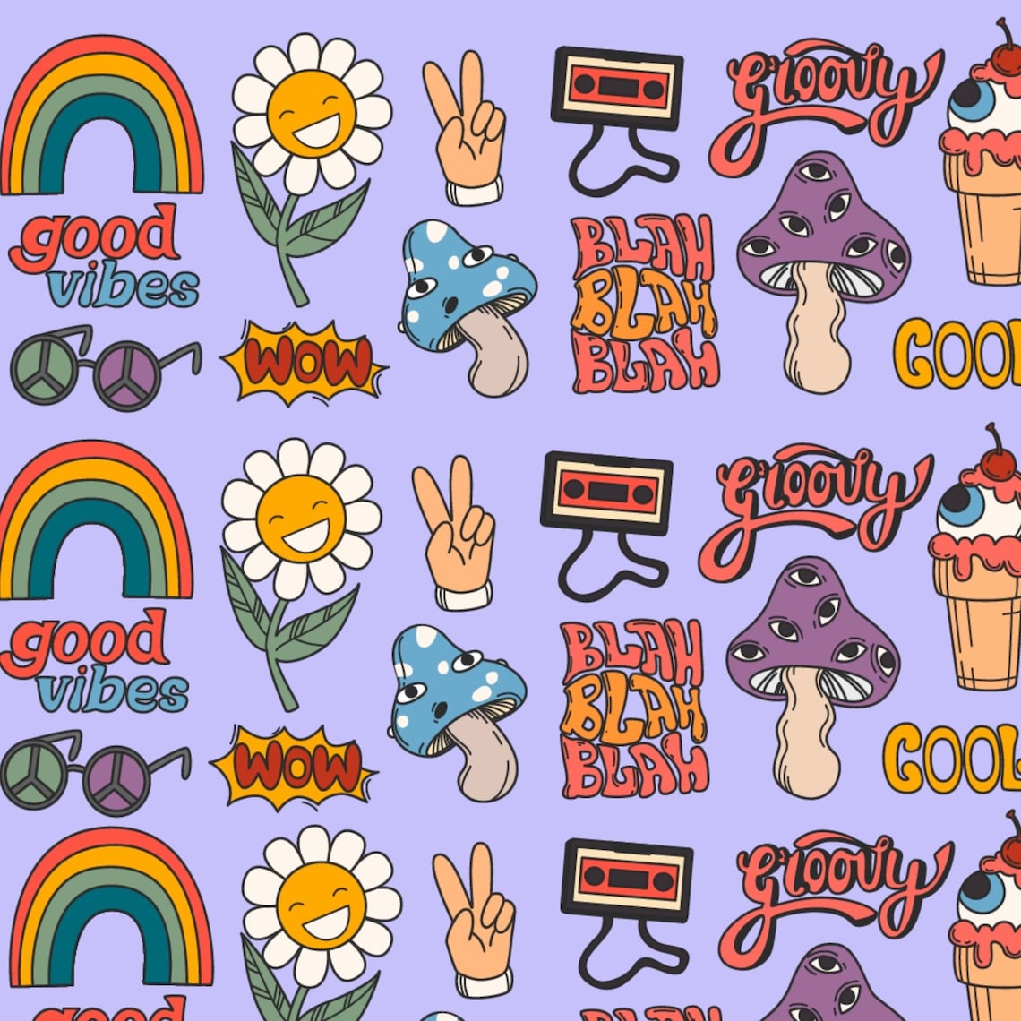 Trippy SVG Bundle SVG Files Hippie Svg Groovy Svg Trendy - Etsy