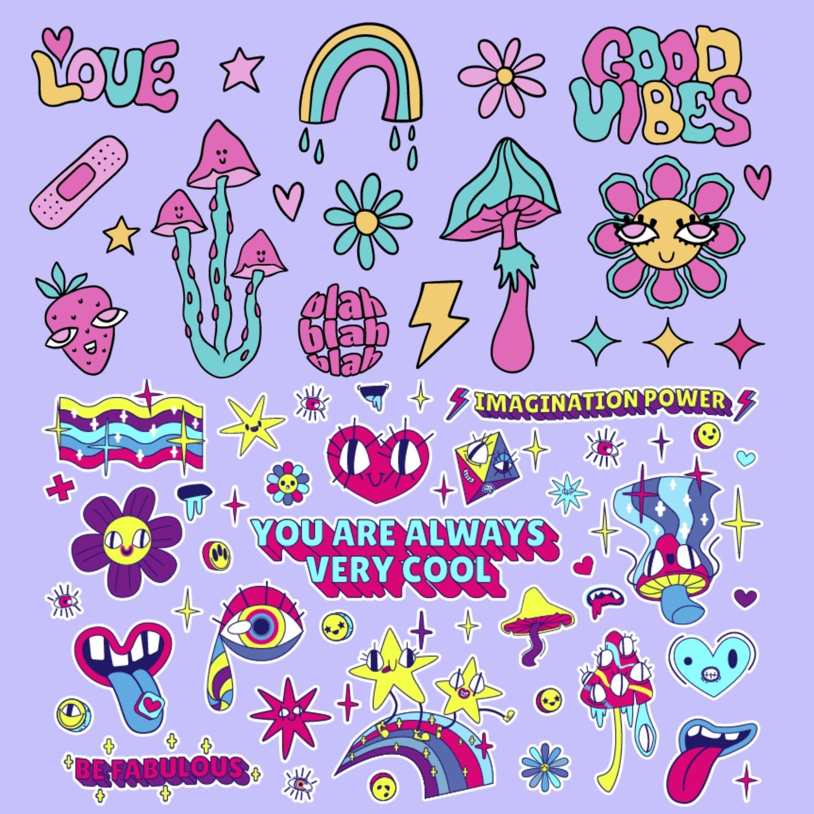 Trippy SVG Bundle SVG Files Hippie Svg Groovy Svg Trendy - Etsy