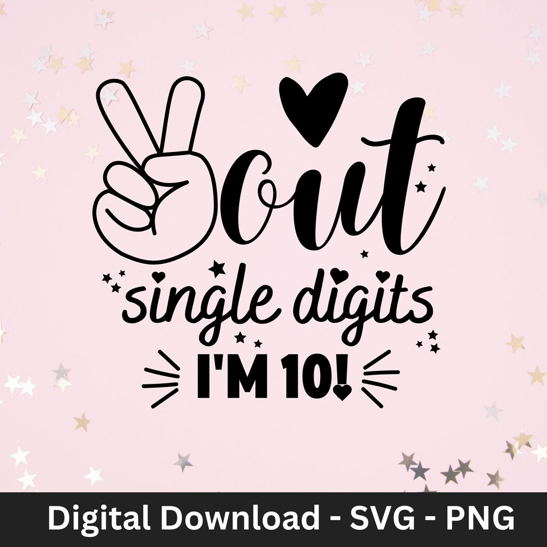 10th Birthday Svg, 10th Svg, Gifts for 10 Year, 10th Birthday Svg, Cake ...