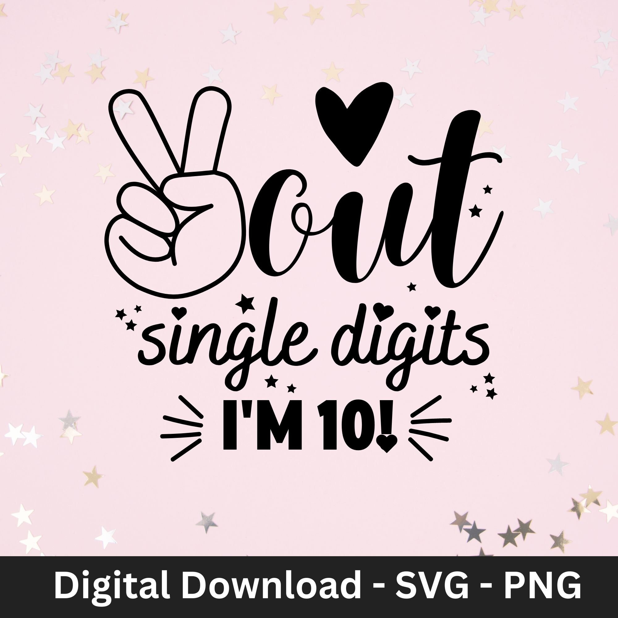 10th Birthday Svg 10th Svg Gifts for 10 Year 10th Birthday - Etsy