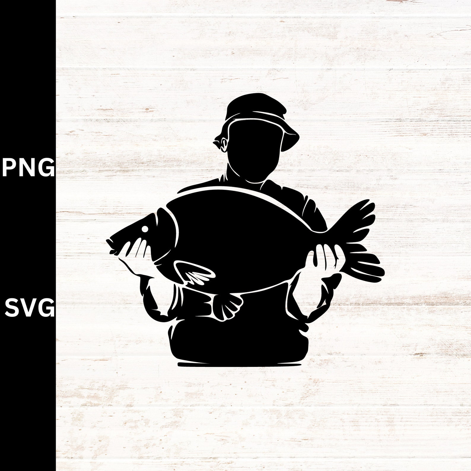 Fisher Man Catching Fish SVG Fishing PNG Bass Fishing Fly - Etsy